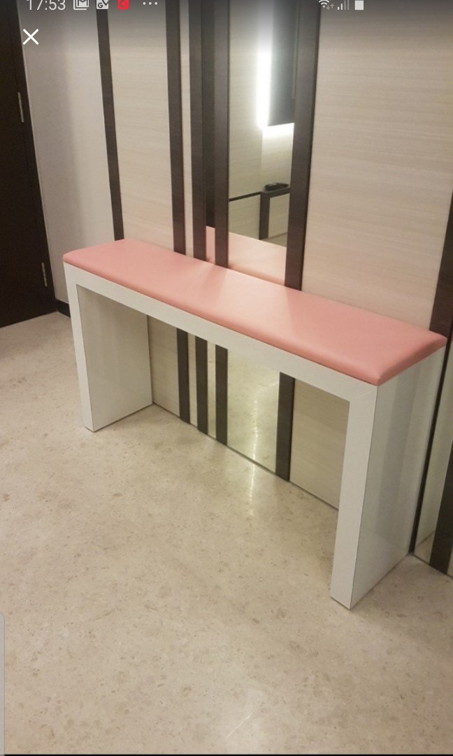 Pink Bench in excellent condition, Furniture & Home Living, Furniture ...