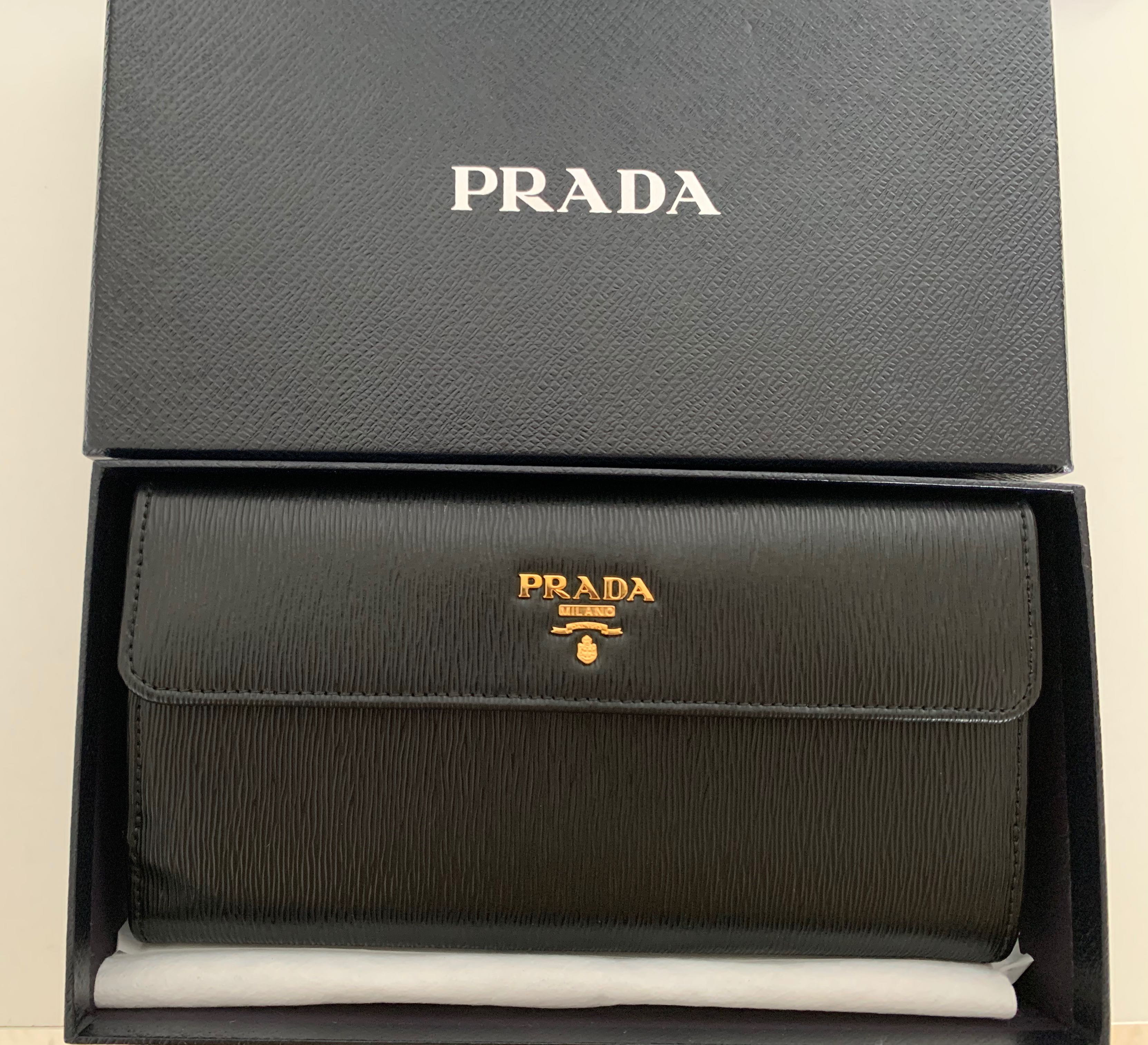 Prada Long Saffiano Wallet #MRTTampines, Luxury, Bags & Wallets on ...