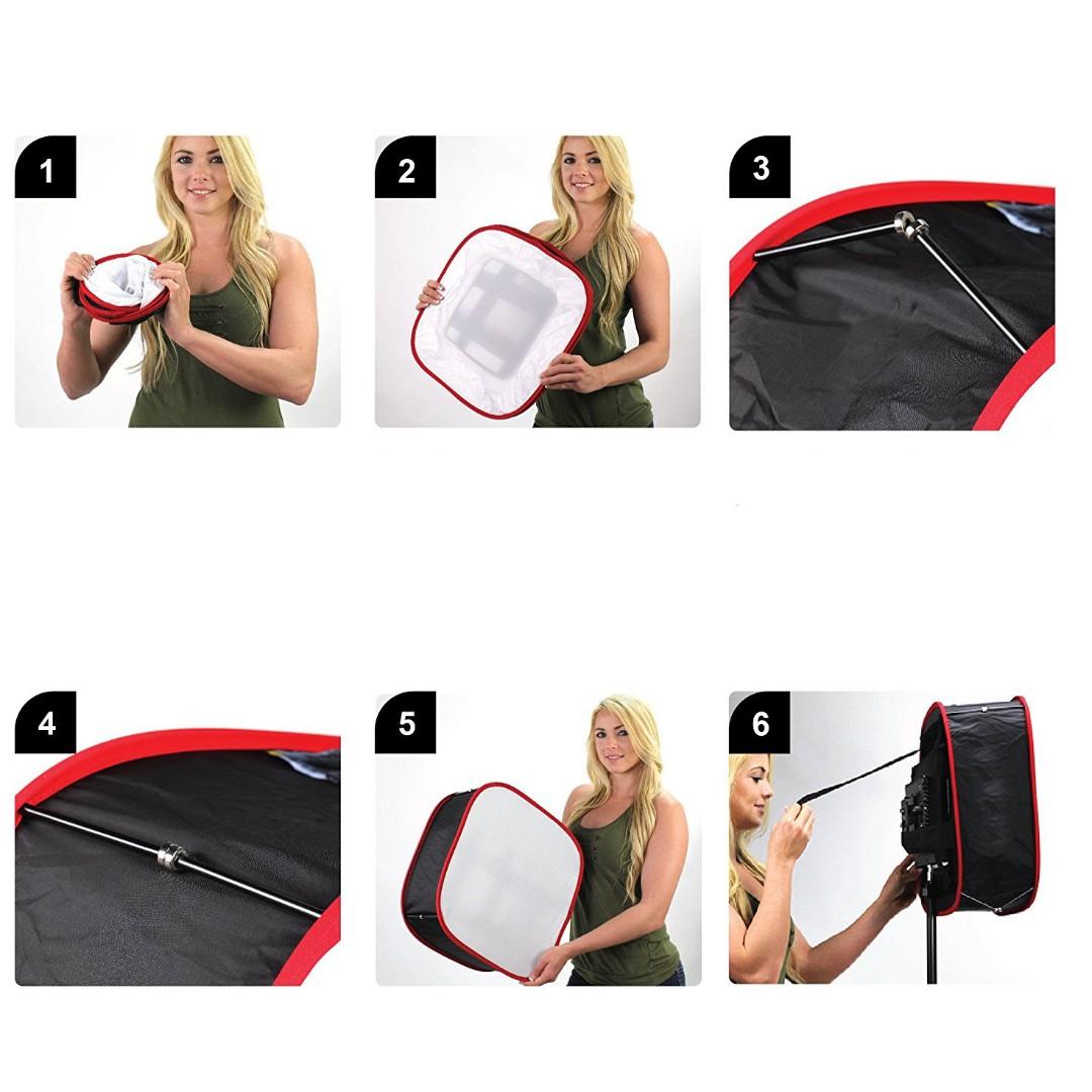 *Small* Foldable LED Light Panel Softbox Portable Light Diffuser Flash ...