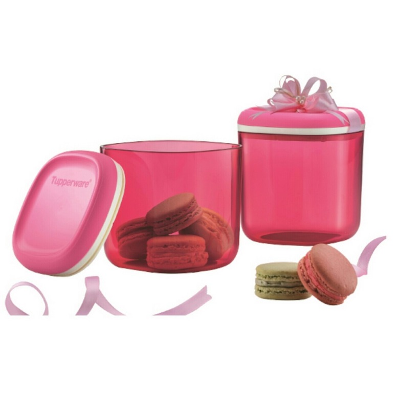 Tupperware Crystalline Canister Set (2) 780ml, TV & Home Appliances ...
