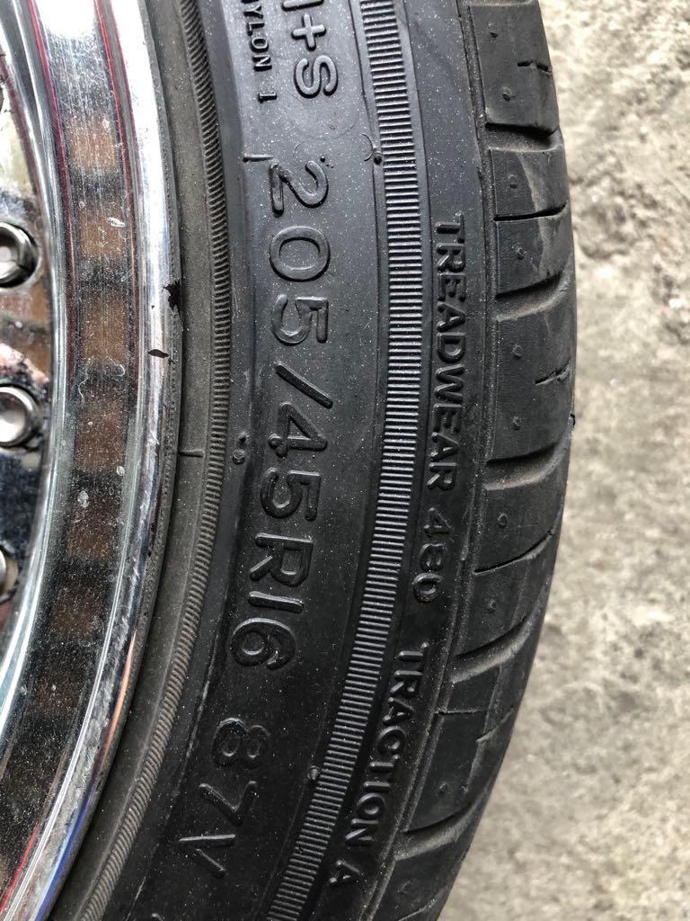 16" Mesh Mags x8 4Holes pcd 100 with 205-45-16 Nankang tires, Car Parts ...