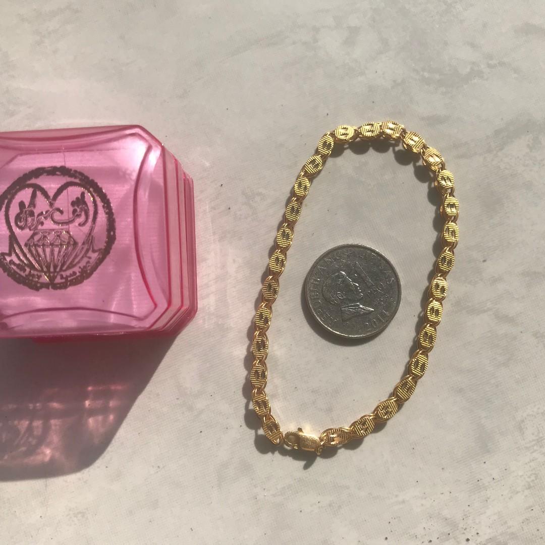 21K Gold Damascus Bracelet (8.1g) from SAUDI, Women's Fashion, Jewelry ...