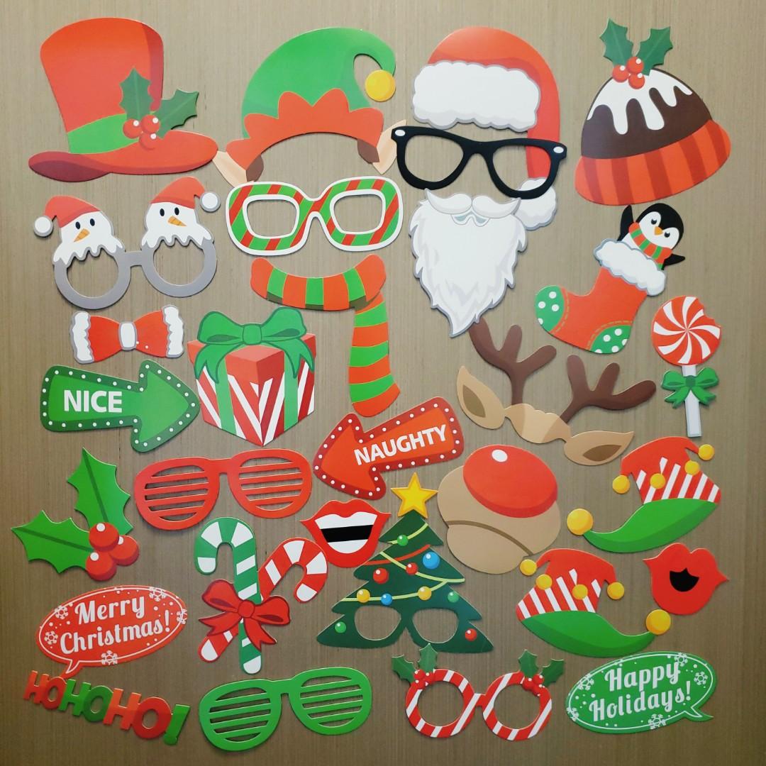 聖誕 拍攝道具 christmas photo props 派對 道具 倒數 抽獎 lucky draw party, 興趣及遊戲, 手作 ...