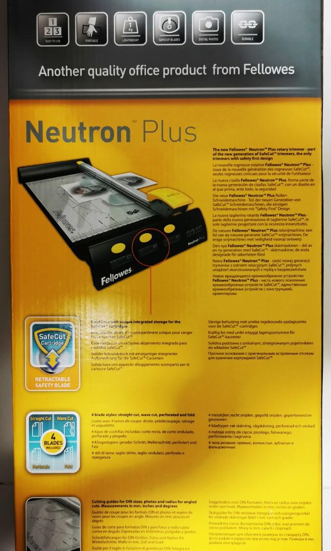 Fellowes Neutron Plus A4 Paper Trimmer, Hobbies & Toys, Stationery ...