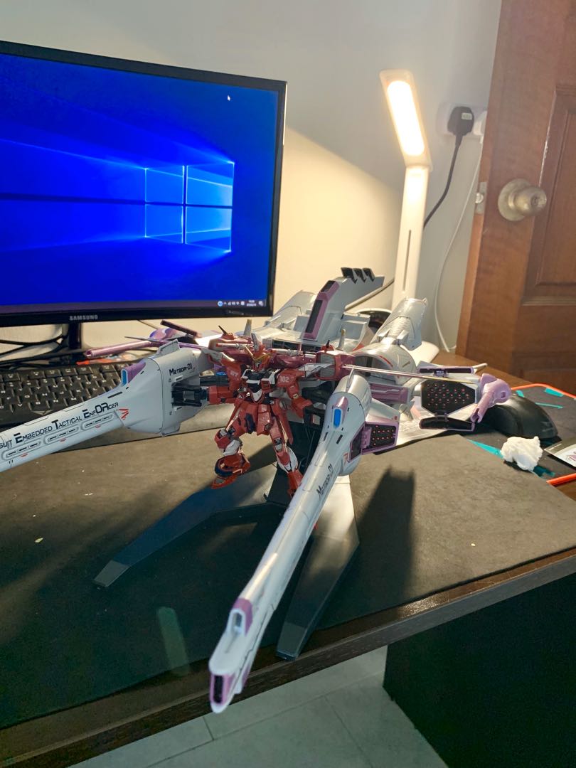 HG Meteor unit with RG justice Gundam, Hobbies & Toys, Toys & Games on ...