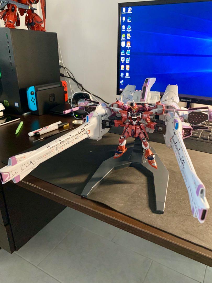 HG Meteor unit with RG justice Gundam, Hobbies & Toys, Toys & Games on ...