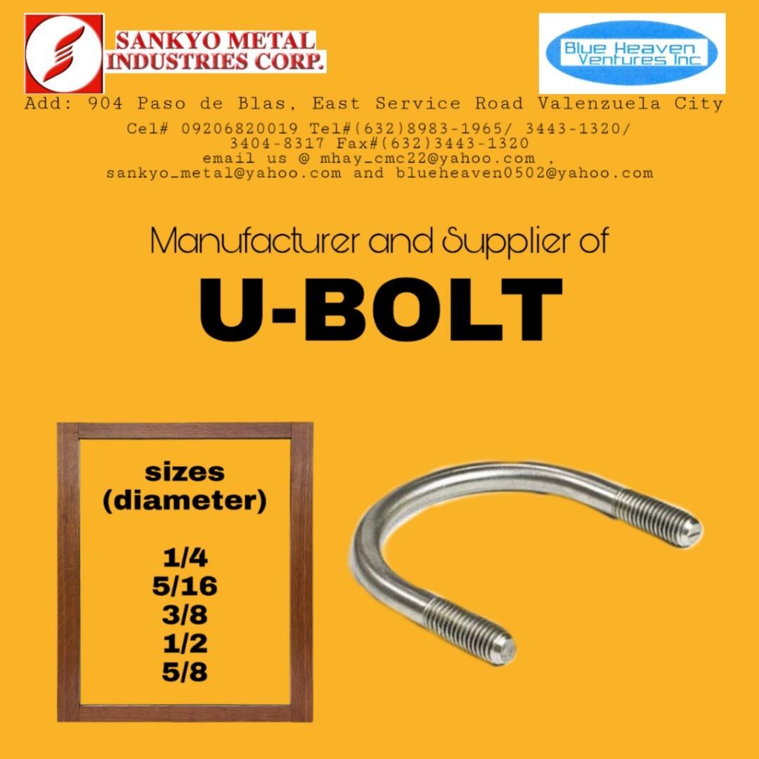Manufacturer and supplier of anchor bolt ubolt jbolt sagrod hook bolt ...