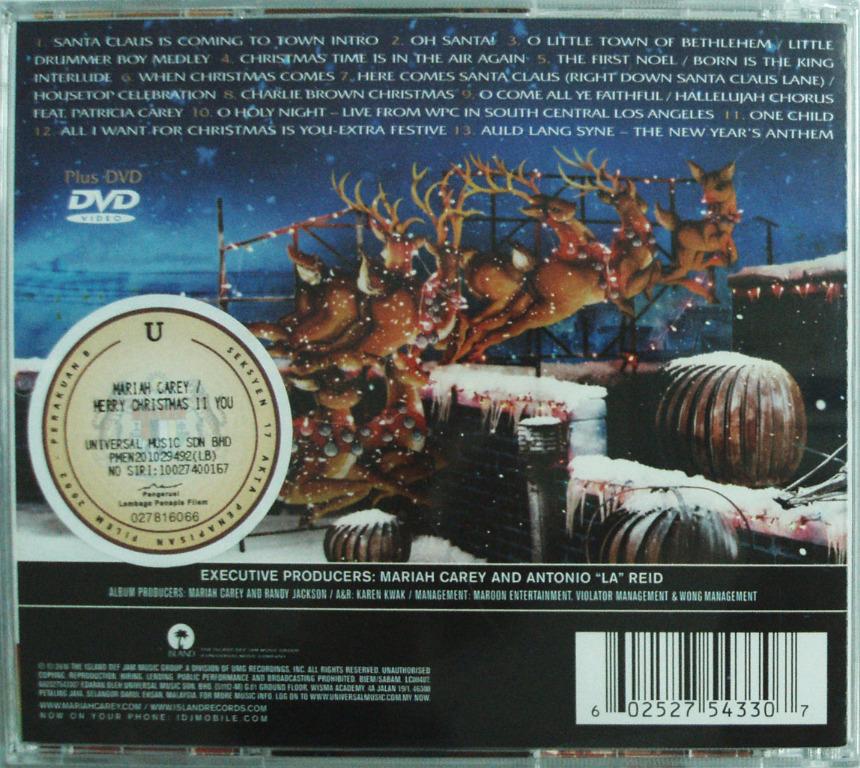 MARIAH CAREY - Merry Christmas II You DELUXE EDITION CD + DVD SET ...