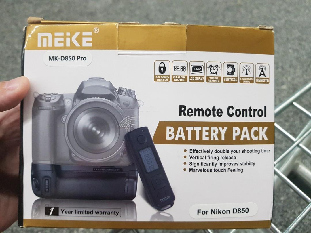 Meike MK-D850 Vertical Battery Grip 2.4G Hz Wireless Remote Control ...