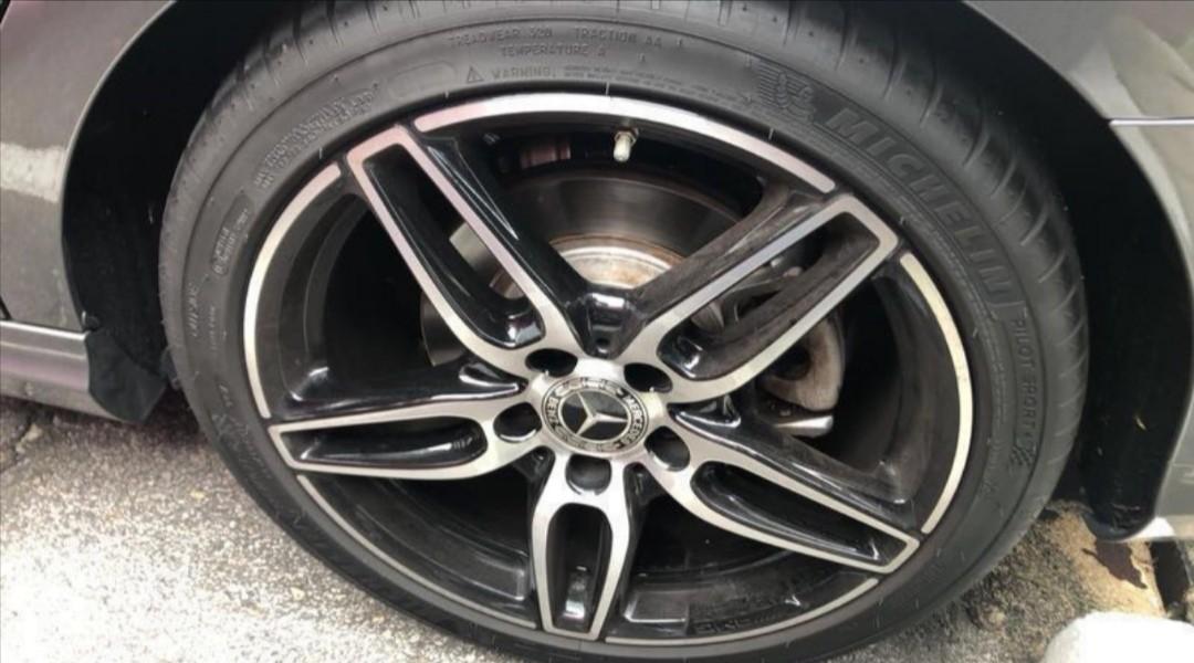 Original Mercedes AMG line rims 18 inch, Car Accessories, Tyres & Rims ...