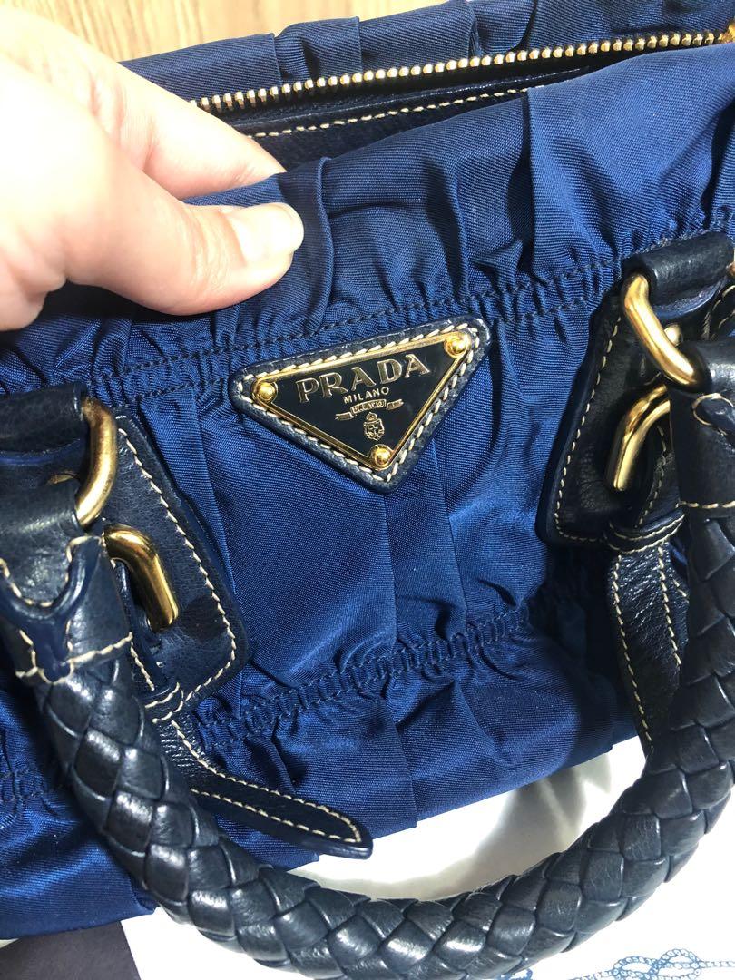 Prada Gaufre Mini Sling, Luxury, Bags & Wallets on Carousell