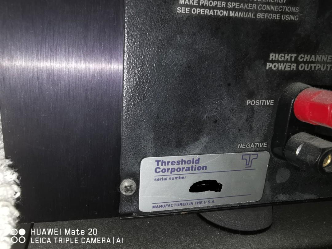 Threshold (Nelson Pass) T50 Class A power amplifier -Price reduced ...