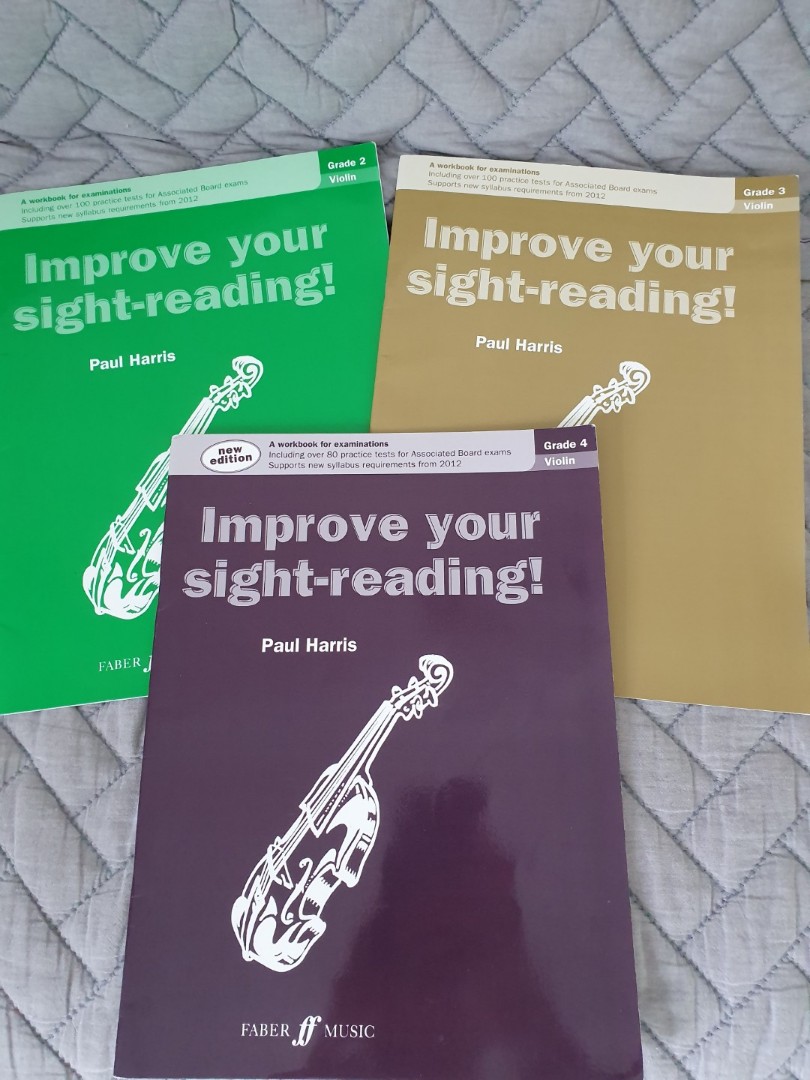 Violin sight-reading practice books Grade 2,3,4, Hobbies & Toys, Books ...
