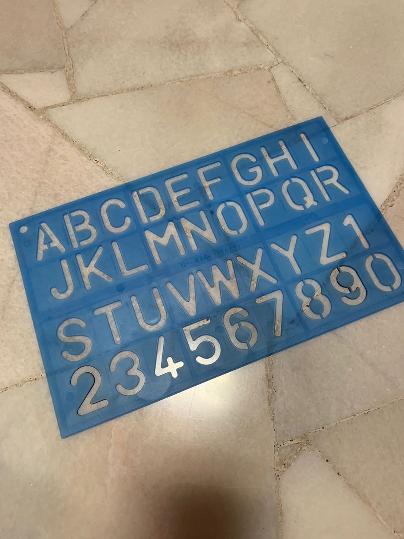 Alphabet stencils, Hobbies & Toys, Stationery & Craft, Other Stationery ...