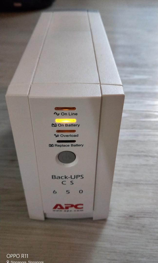 APC CS 650 ups updated on 13-1-2020, Electronics, Computer Parts ...