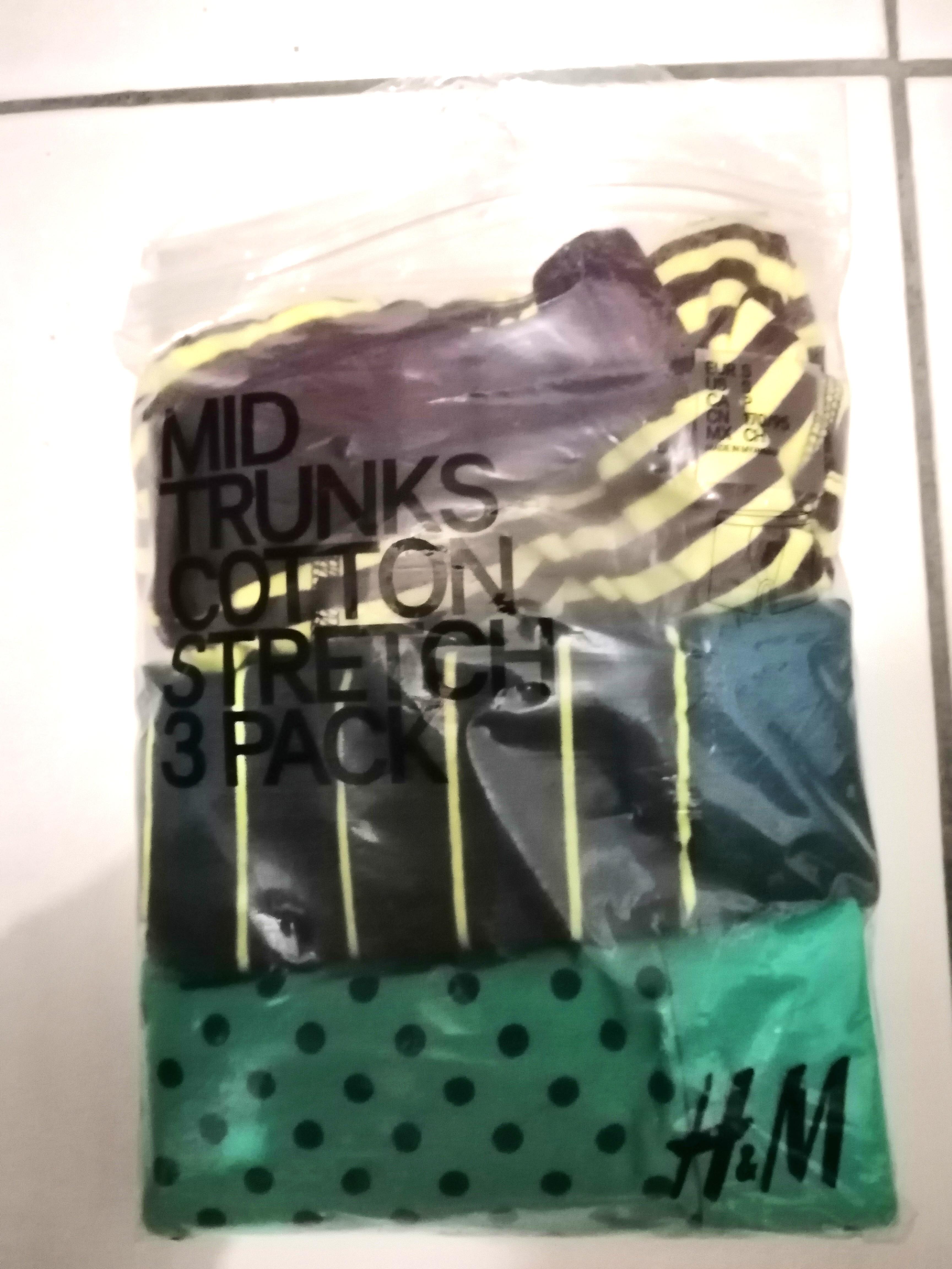 BOXER /MID TRUNK H&M, Fesyen Pria, Pakaian , Bawahan di Carousell
