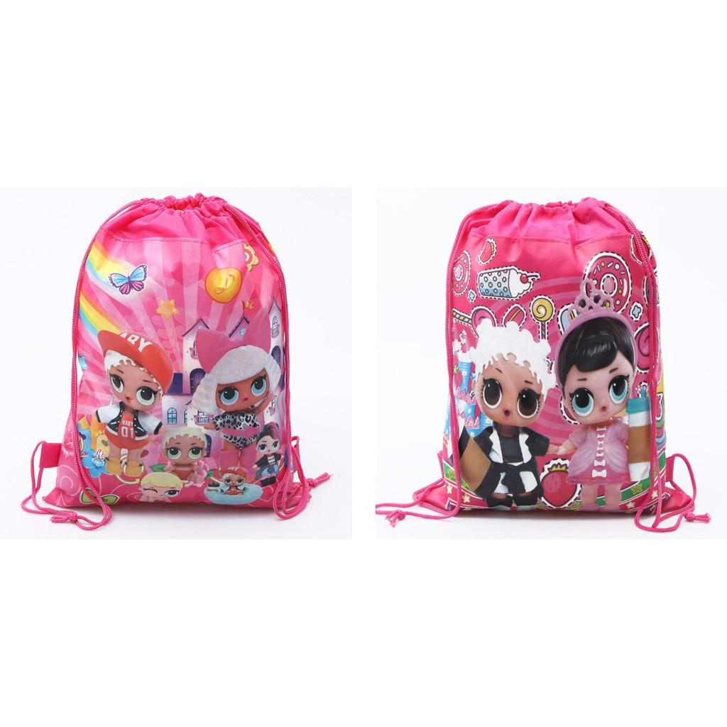 Cartoon A4 Size String bag Drawstring Backpack Swimming Party Goodie ...