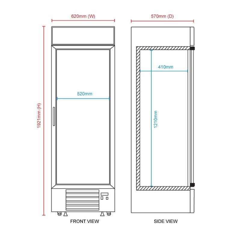 Chiller/ showcase 350L, TV & Home Appliances, Kitchen Appliances ...