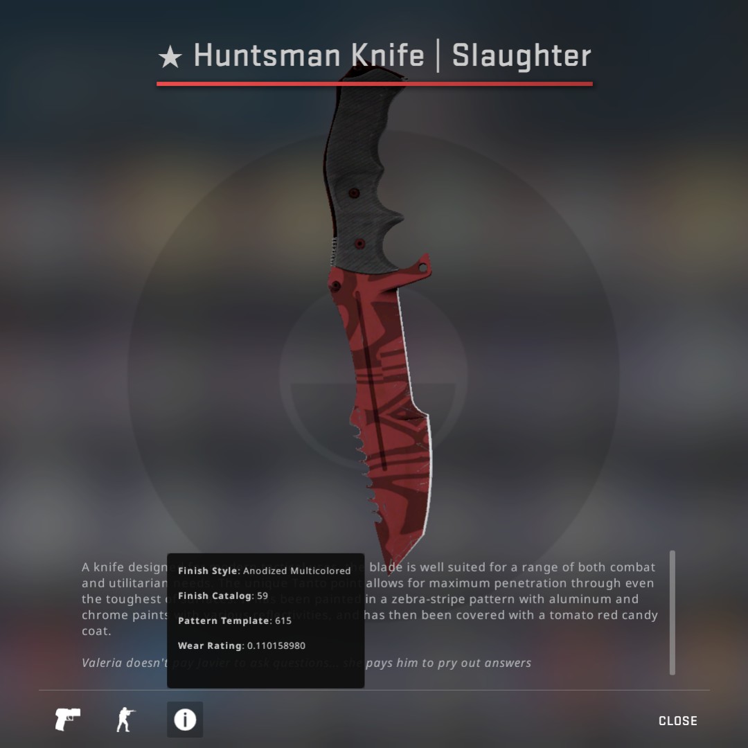 CSGO Huntsman Knife Slaughter MW, Video Gaming, Gaming Accessories ...