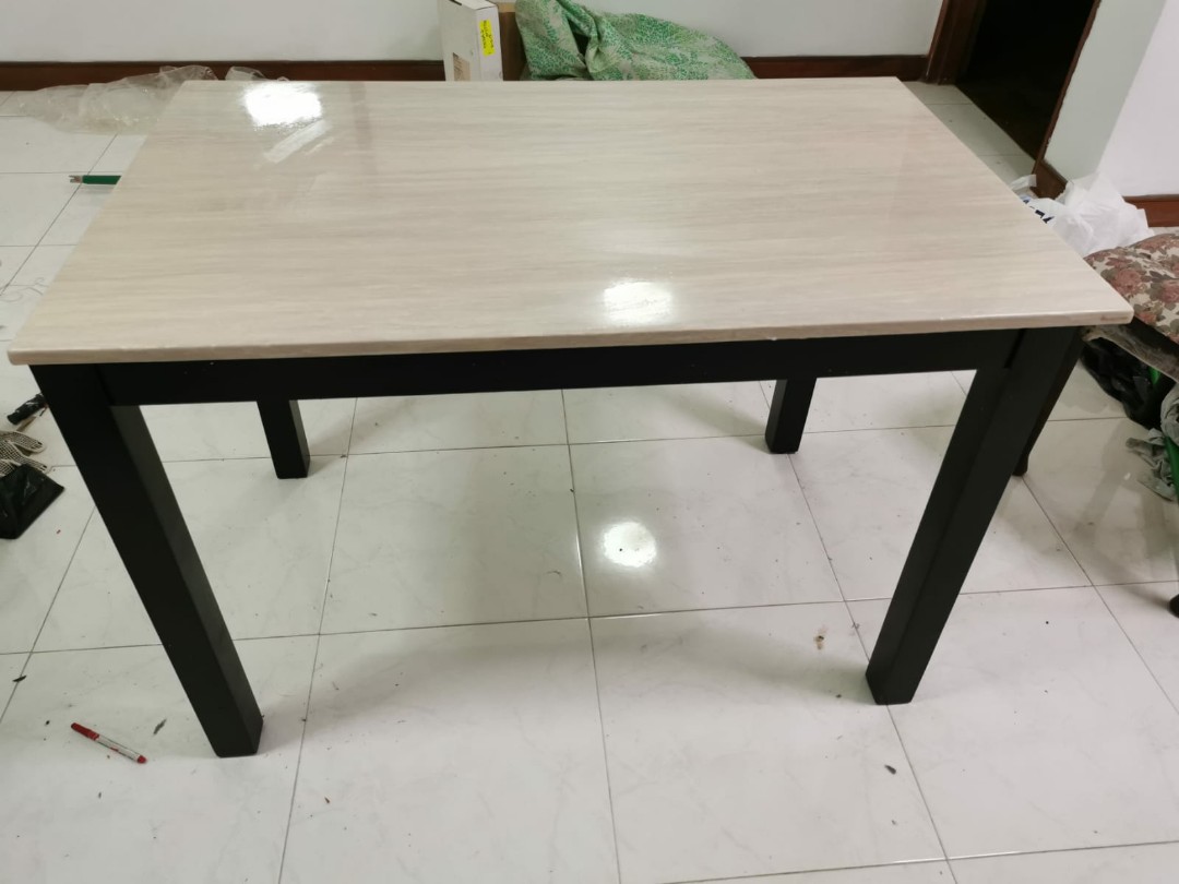 Dining Table compressed marble top, Furniture & Home Living, Furniture ...