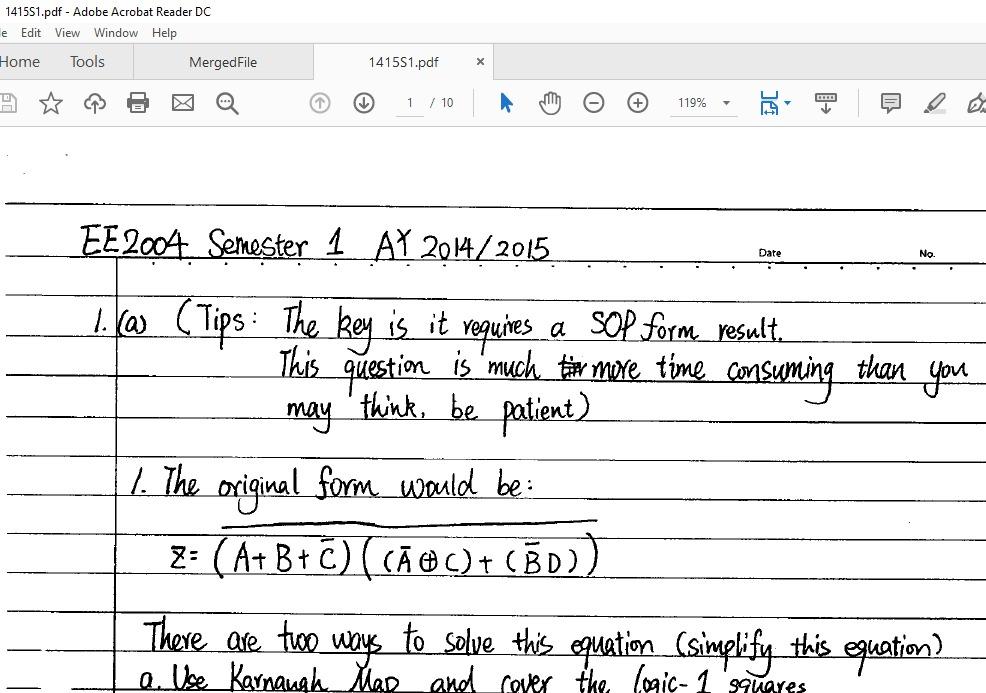EE2004 IM1004 Digital Electronics NTU EEE IEM Notes, Past Year Paper ...
