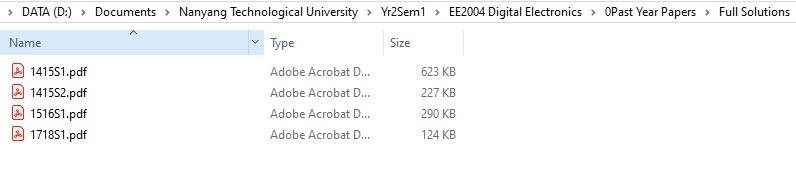 EE2004 IM1004 Digital Electronics NTU EEE IEM Notes, Past Year Paper ...