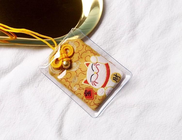 Japan Tranditional Omamuri Maneki Neko Lucky Cat Keychain, Fesyen ...