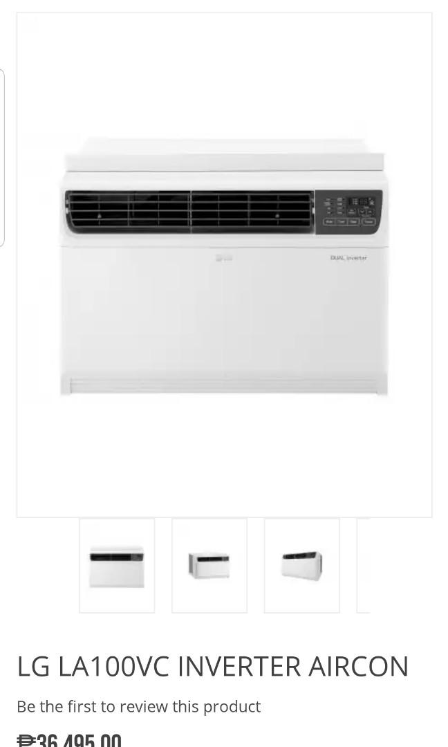 LG 1.0HP WINDOW TYPE AC (INVERTER), TV & Home Appliances, Air ...