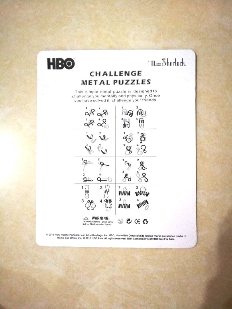 Simple Metal Puzzle (Challenging Mental and Physical), Hobbies & Toys ...