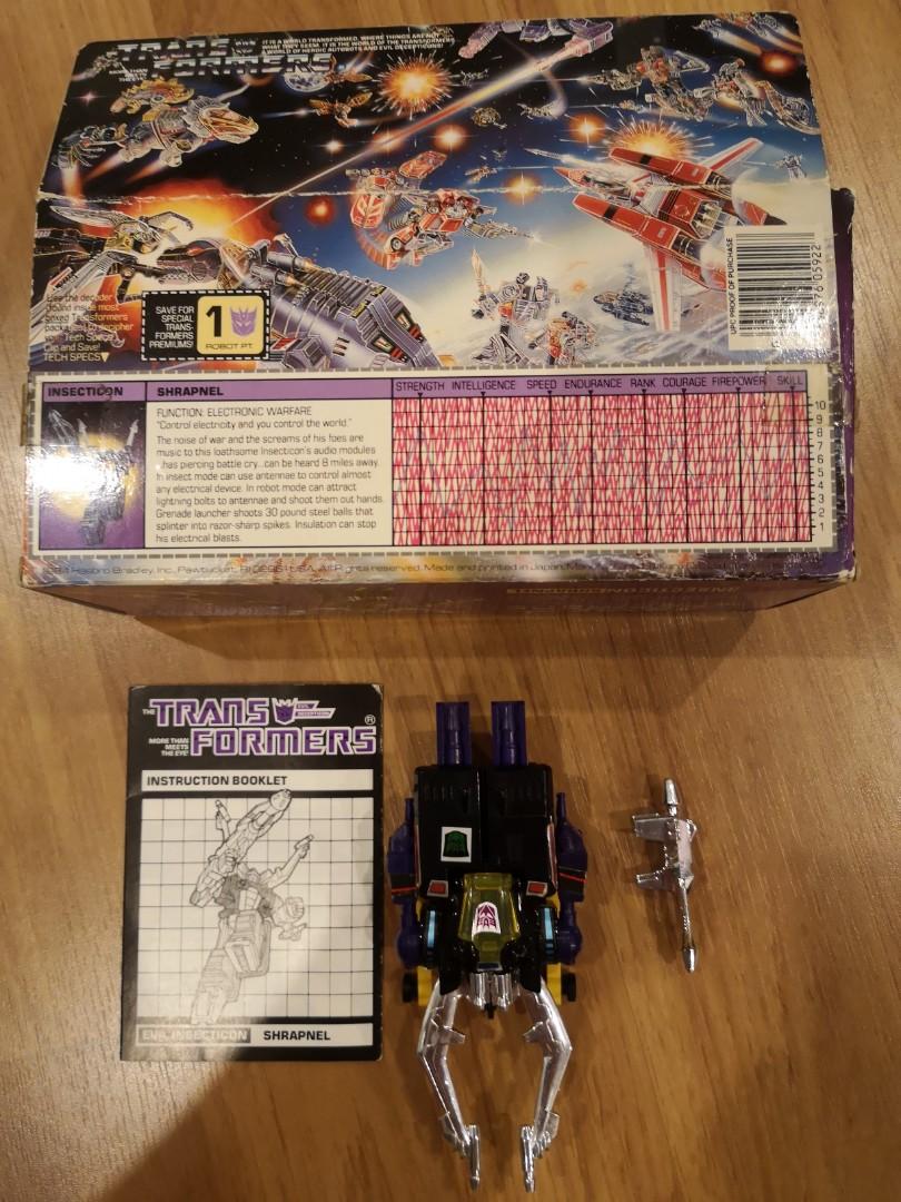 Vintage Hasbro Transformers G1 Insecticon 1984 Shrapnel BIB Bomshell ...