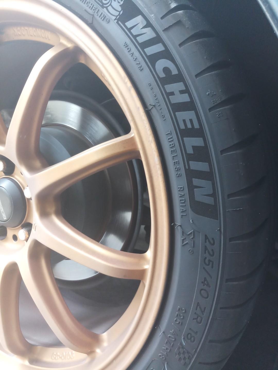 18" Prodrive Rims with Tyres, Car Accessories, Tyres & Rims on Carousell