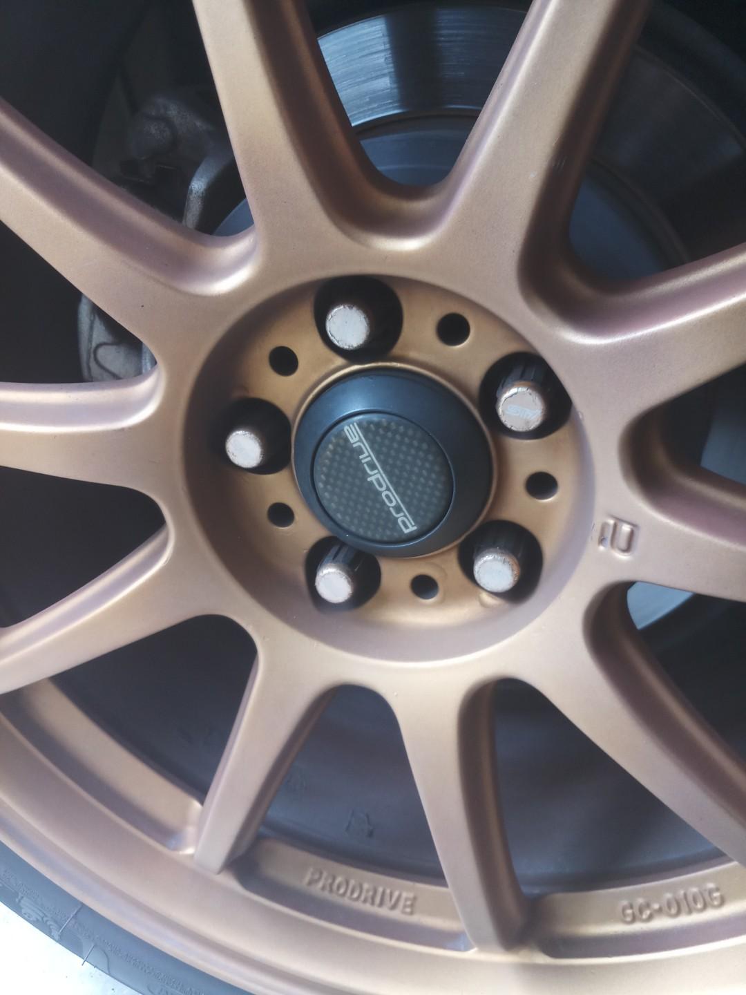 18" Prodrive Rims with Tyres, Car Accessories, Tyres & Rims on Carousell