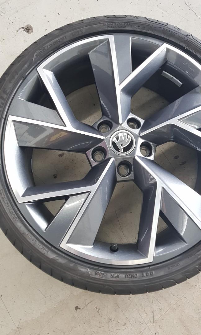 19" Skoda rims + Tyres 225/35/19, Car Accessories, Tyres & Rims on ...
