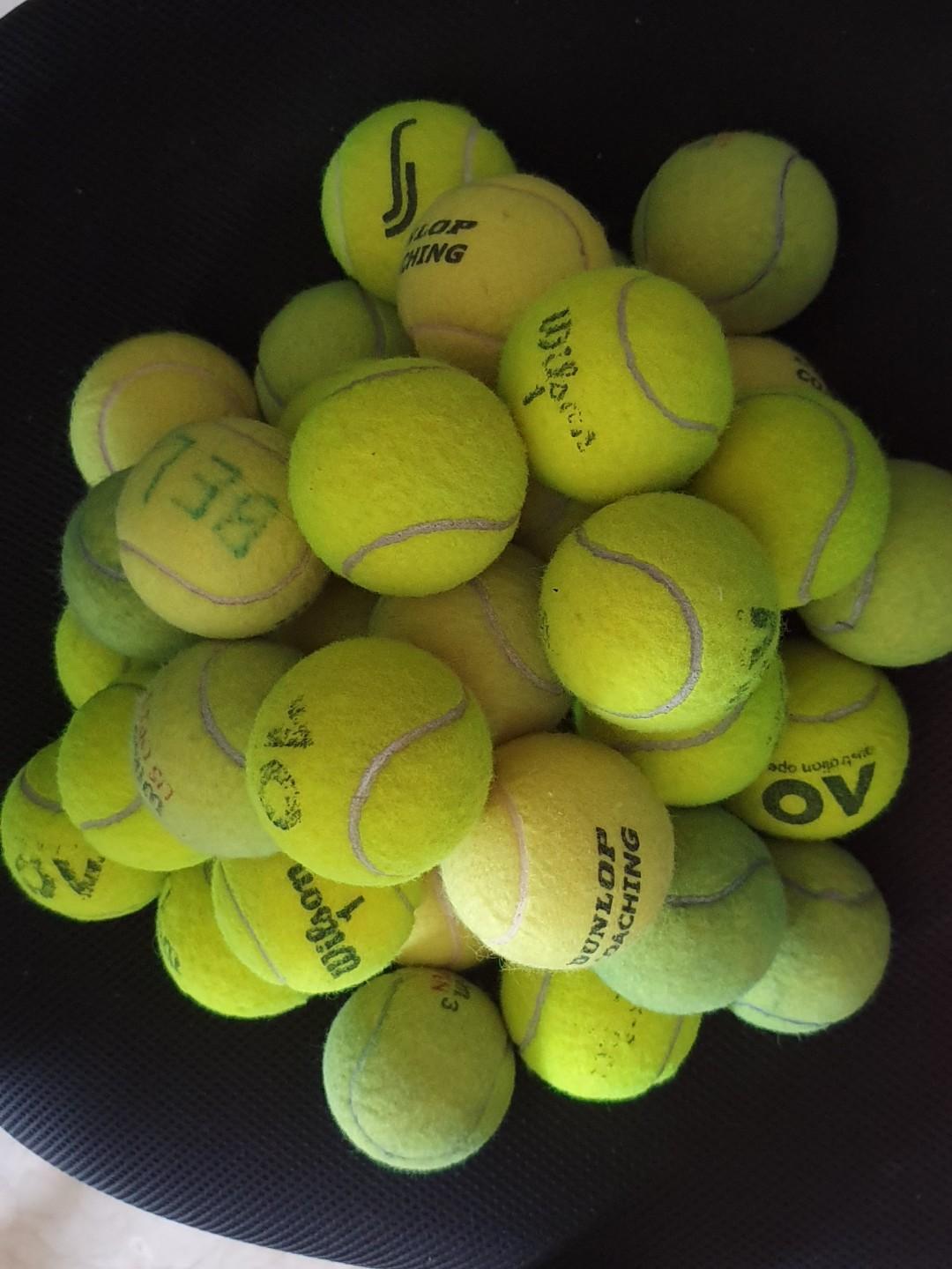44 used tennis balls, Sports Equipment, Sports & Games, Racket & Ball ...