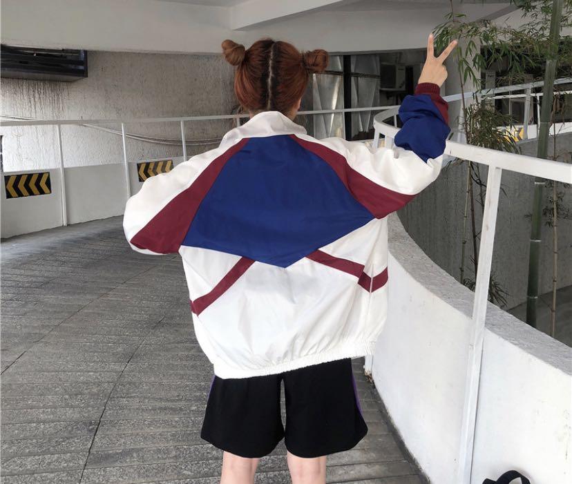 #551 (3 COLOURS) blue / red / green refusion colourblock windbreaker ...