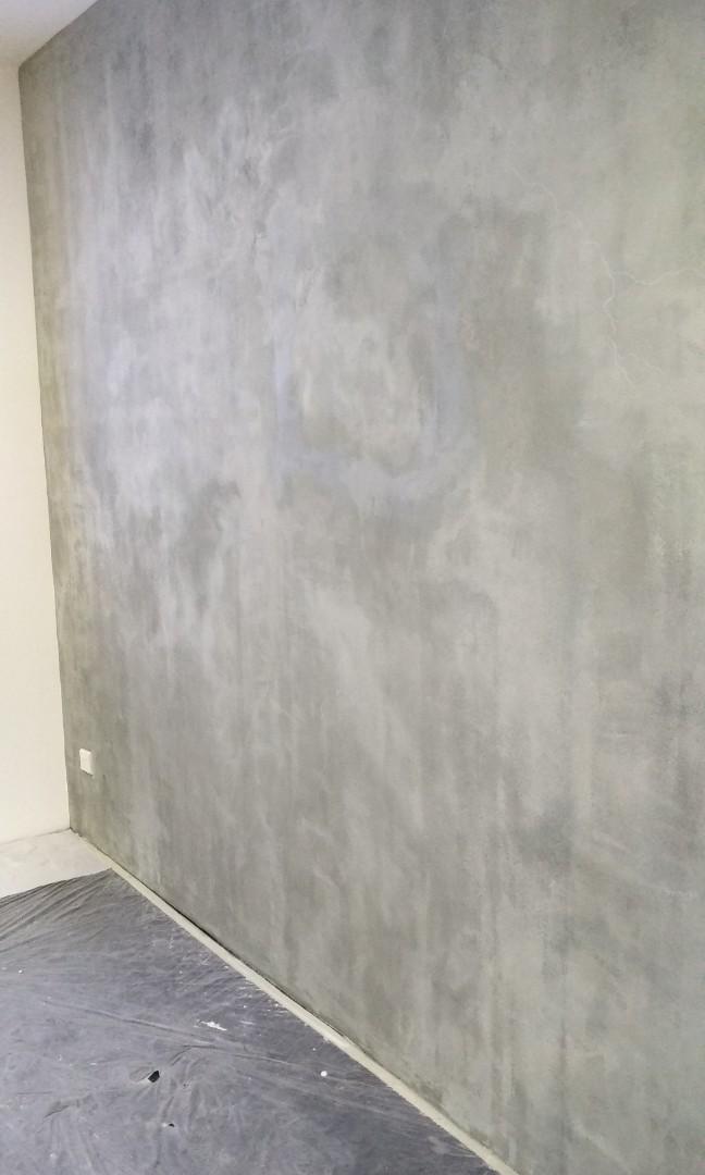 Cement screed wall partition, Furniture & Home Living, Home Decor, Wall ...