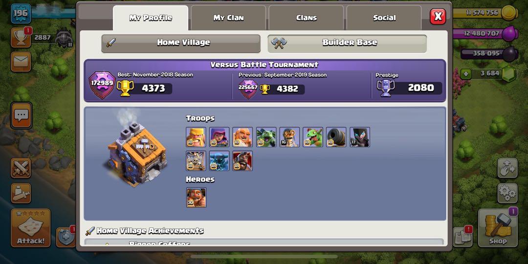 Coc Account, Video Gaming, Gaming Accessories, Game Gift Cards ...