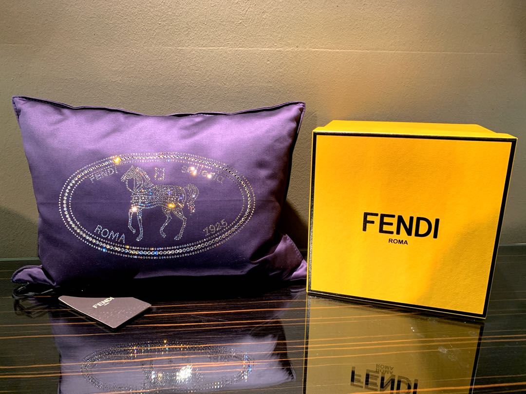 Fendi Casa Cushion - Horse Swarovski - 30*40, Furniture & Home Living ...