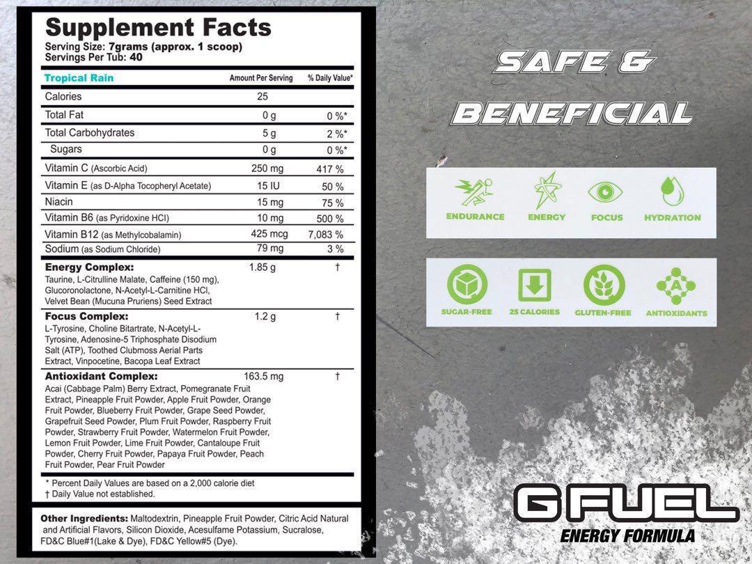 GFuel Energy Formula, Food & Drinks, Beverages on Carousell