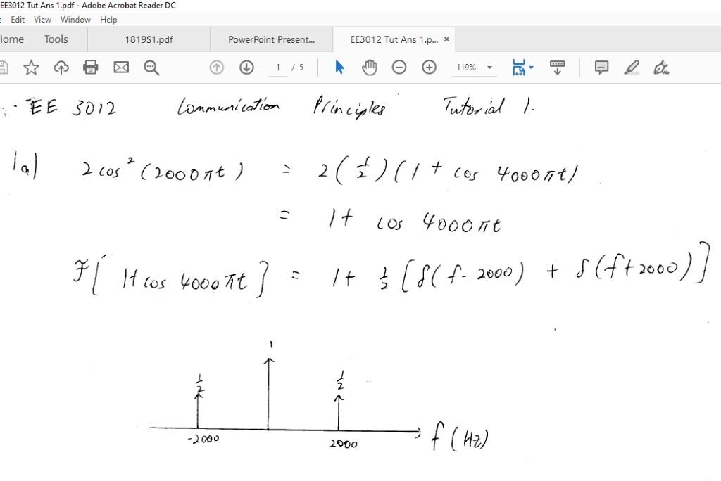 IM3002 EE3012 Communications Principles NTU IEM EEE Notes, Quiz ...