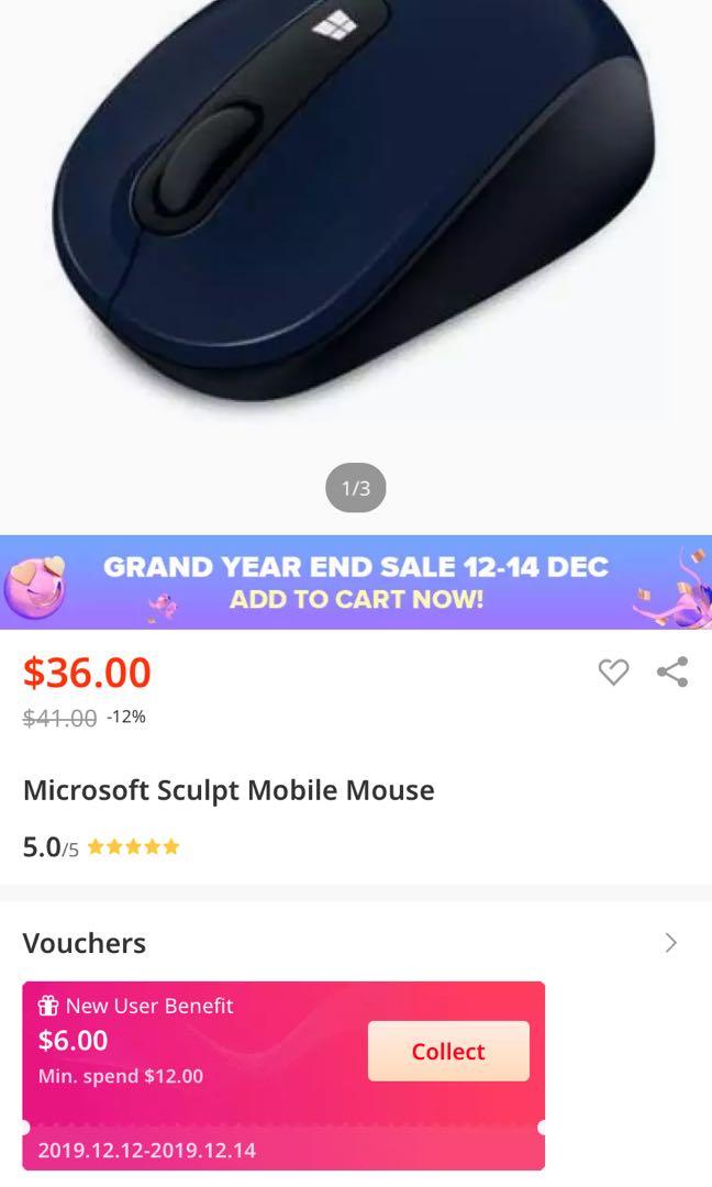 Microsoft Sculpt Mouse (Brand New - Cheapest), Computers & Tech, Parts ...