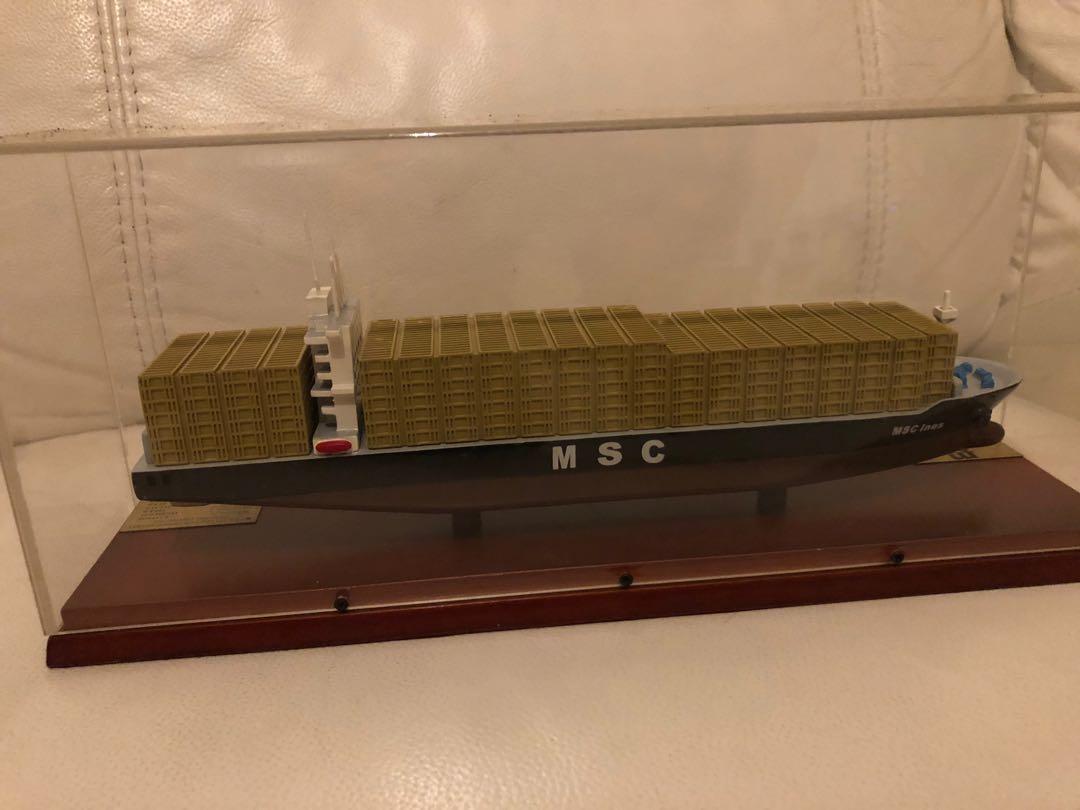 MSC Ines model container vessel, 興趣及遊戲, 手作＆自家設計, 文具及工藝 - 畫作及印刷品 - Carousell
