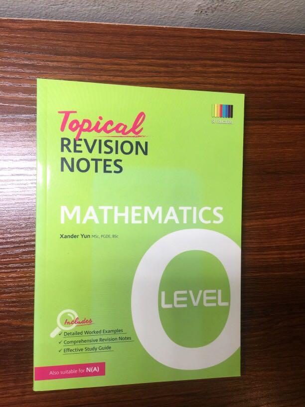 O Level Mathematics Topical Revision Notes, Hobbies & Toys, Books ...
