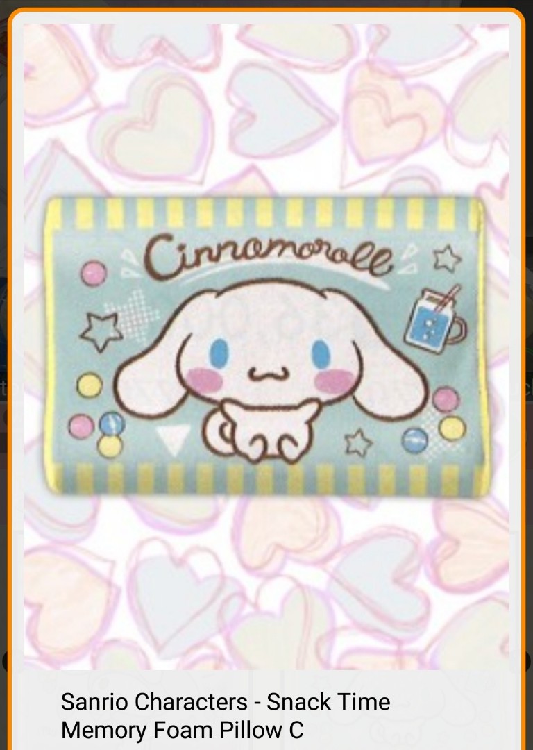 Sanrio Characters - Snack time Memory Foam Pillow Cinnamoroll ...