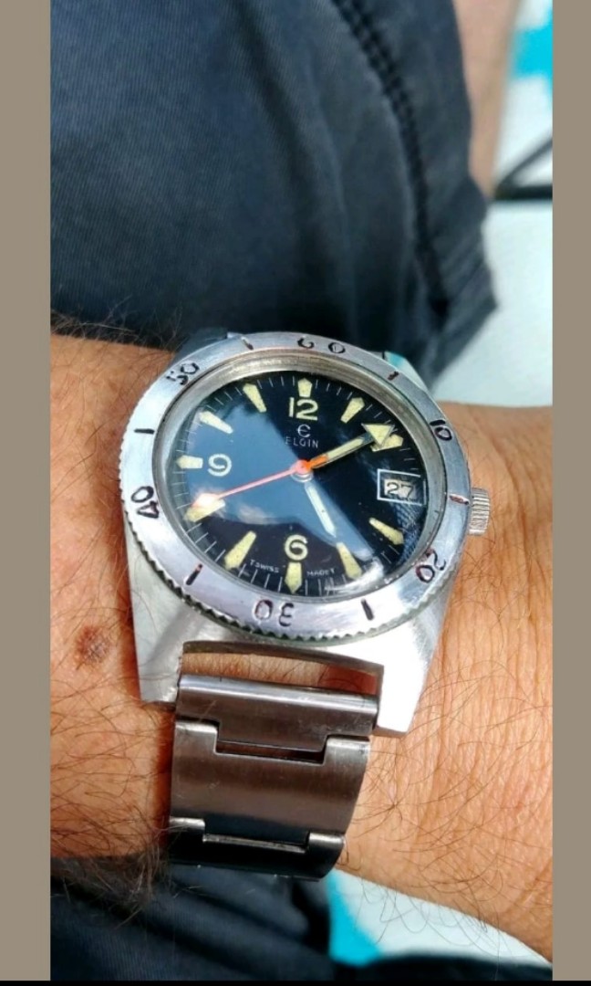Vintage Elgin Explorer Watch, Luxury, Watches on Carousell