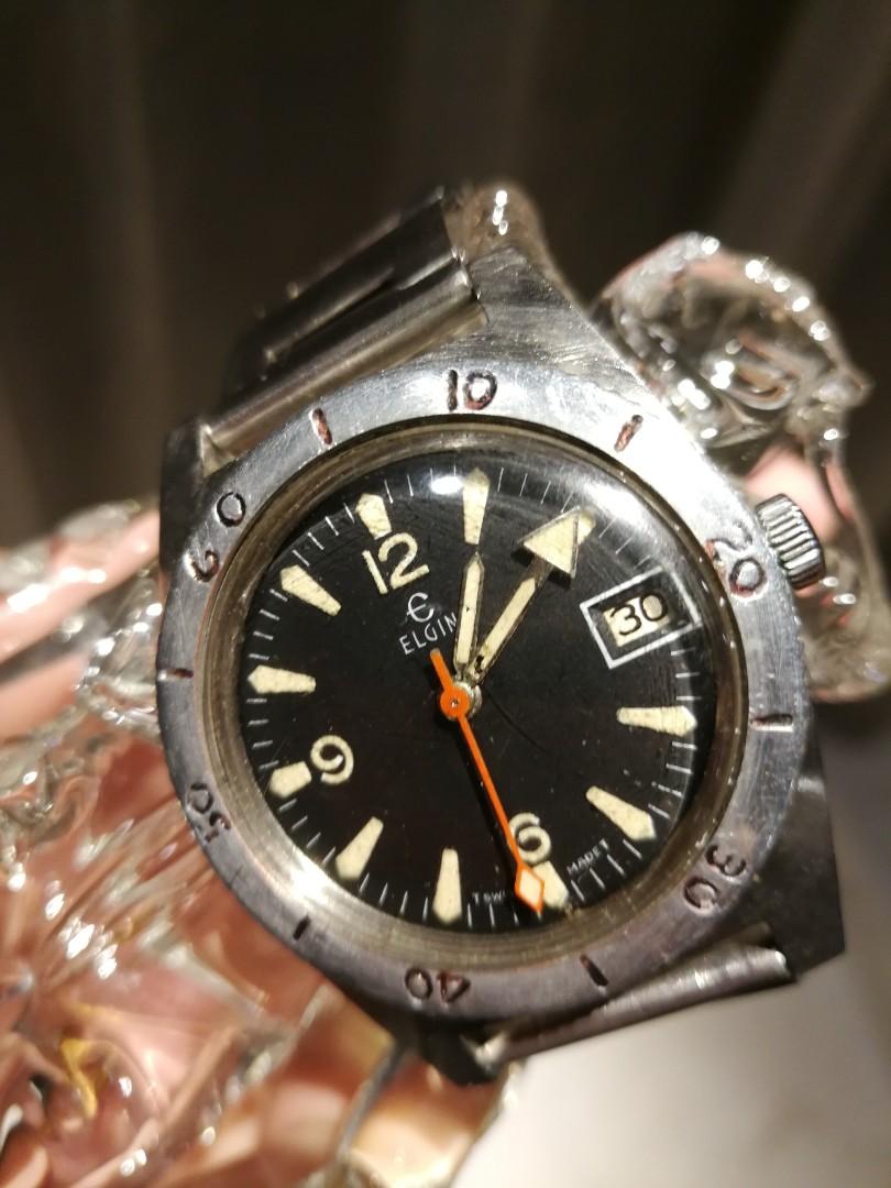 Vintage Elgin Explorer Watch, Luxury, Watches on Carousell