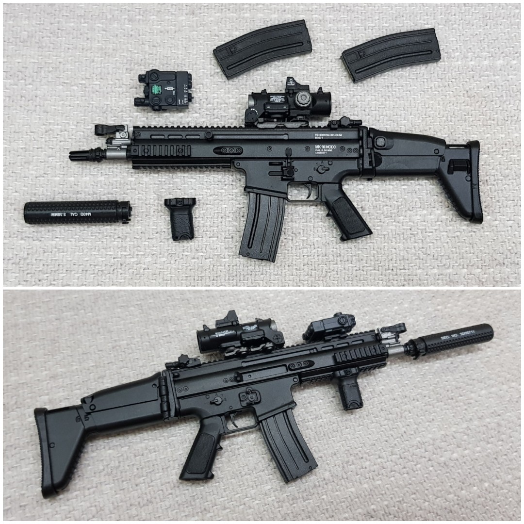 1/6 SCAR-L Black MK16 Rifle by Easy & Simple[Kitbash / Diorama / Weapon ...