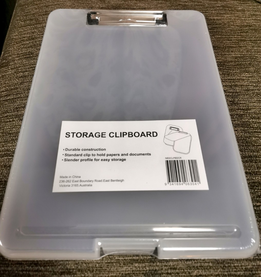 A4 Size Plastic Storage Clipboard Box Case, Hobbies & Toys, Stationary ...