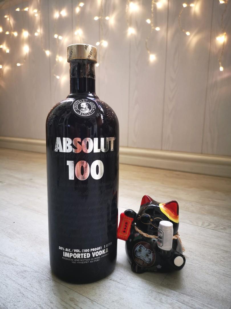 Absolut 100 Vodka 1L, Food & Drinks, Alcoholic Beverages on Carousell