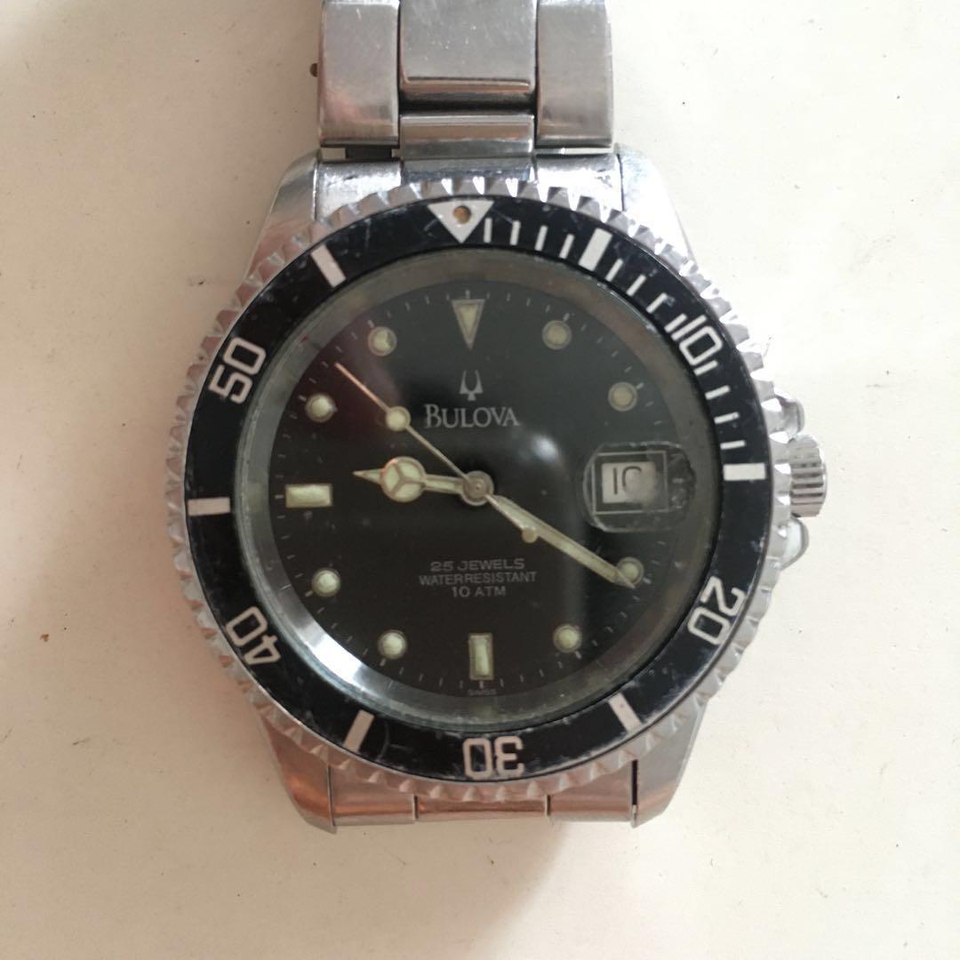 Authentic Swiss-made Vintage BULOVA Diver 10ATM Watch, Men's Fashion ...